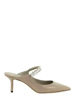 JIMMY CHOO Bing 65mm Leather Mules - Nude