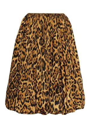 ALAÏA Alaia Animal Print Flared Skirt