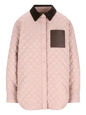 Loewe Collared Quilted Jacket - Pink