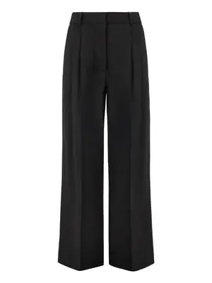 P.a.r.o.s.h Pleat Tailored Trousers - Black