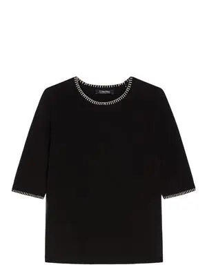 Max Mara Embellished Crewneck Jumper - Black