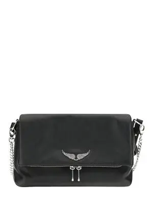 Zadig&Voltaire Wings-logo Chain-strap Shoulder Bag - Black