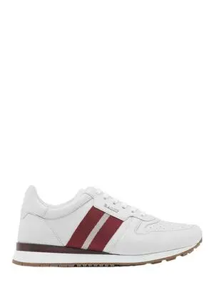 Bally Striped Lace-up Casual Sneakers - White