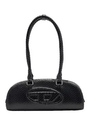 DIESEL® 1dr Dome Embossed Shoulder Bag - Black