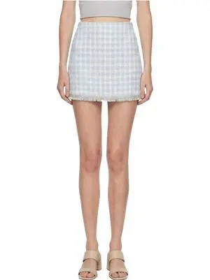 Marissa Chiara Plaid Mini Skirt - Blue
