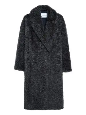STAND STUDIO Nicole Straight Hem Coat - Smoky Grey