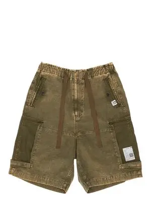 Mihara Yasuhiro Distressed Cargo Shorts - Green