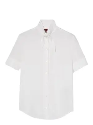 GUCCI Gucci Silk Crepe De Chine Shirt With Double G Embroidery