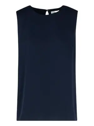 P.a.r.o.s.h Sleeveless Blouse With Straight Hem - Black