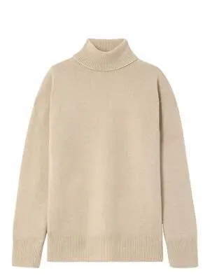 THE ROW The Row High-Neck Ribbed Trim Sweater