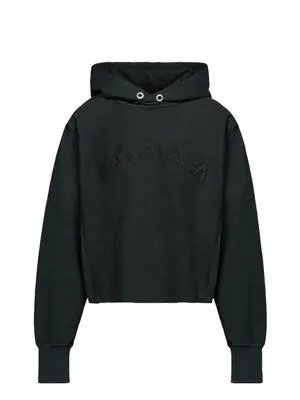 MAISON MARGIELA Logo Detailed Hoodie - Black