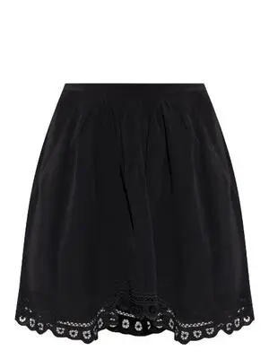 Isabel Marant Étoile Francesca Mini Skirt With Lace Detail - Black