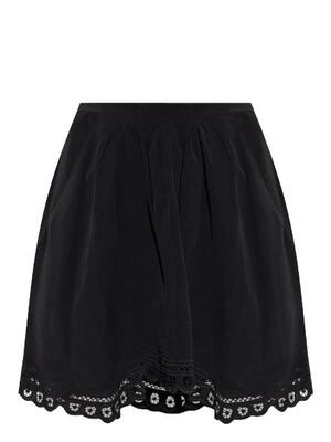 Isabel Marant Étoile Isabel Marant Etoile Francesca Mini Skirt With Lace Detail Black
