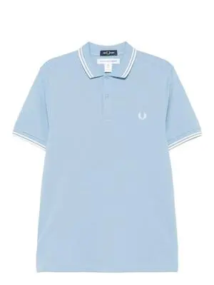 Comme Des Garçons Collared Polo Shirt - Sky-blue