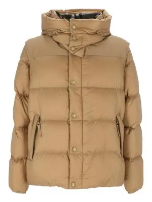 Burberry Detachable-sleeves Padded Down Jacket - Nude