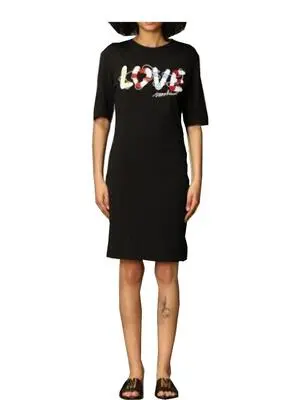 Moschino Printed T-shirt Dress - Black