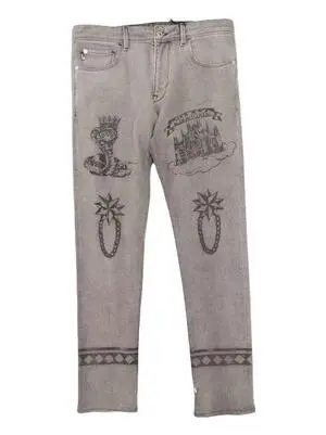 Moschino Printed Jeans - Gray