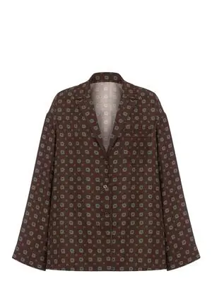 Moschino Satin Printed Shirt - Red