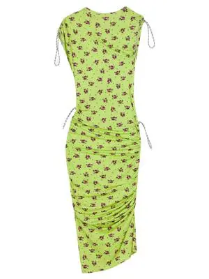 COPERNI Coperni Lily Printed Adjustable Ruched Dress