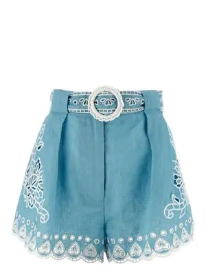 FARM RIO Farm Rio Richelieu Embroidered Shorts