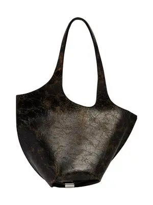 Attico La Scoop Shoulder Bag - Black