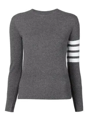 Thom Browne 4-bar Stripe Sweater - Medium Gray