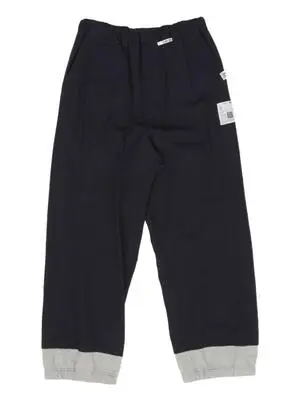 Mihara Yasuhiro Mix Layered Wide-leg Pants - Black