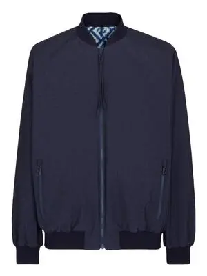 Fendi All-over Ff Printed Zipped Bomber Jacket - Black