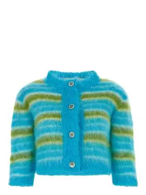 Marni Striped Button-down Cardigan - Green