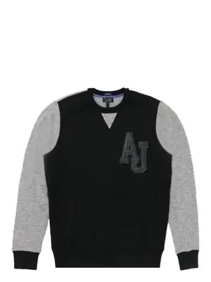 Emporio Armani Round Neck Logo Pullover - Black