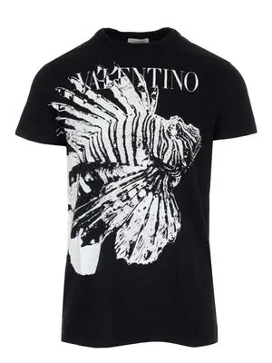 Valentino Garavani Print Cotton T-shirt - Black