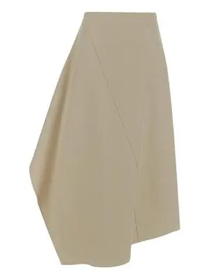 Bottega Veneta Asymmetric Midi Skirt - Birch Color