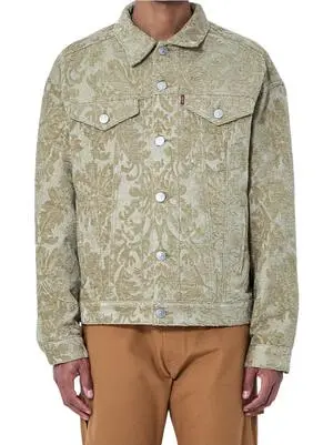 Junya Watanabe Textured Floral Denim Jacket - Nude