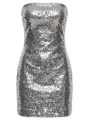 Gucci Embellished Mini Dress - Silver