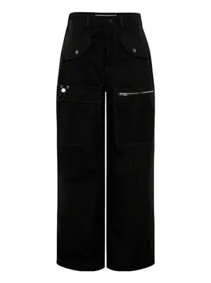 DION LEE Multi-pocket Straight-leg Trousers - Black
