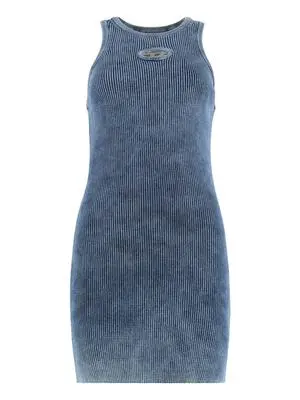 DIESEL® Sleeveless Crewneck Mini Dress - Blue