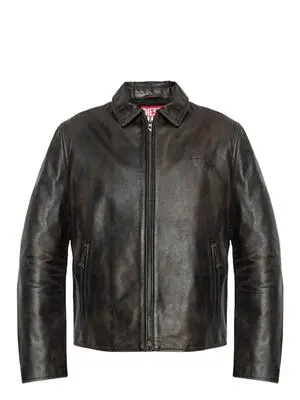 DIESEL® Diesel L Amar WRD Leather Jacket