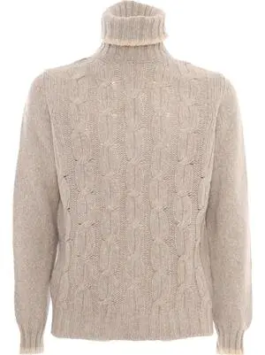 Fedeli Turtleneck Knitted Jumper - Nude