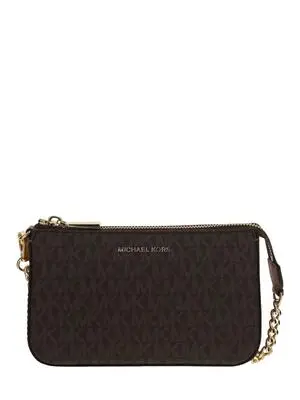 Michael Kors Jet Set Logo Plaque Shoulder Bag - Black