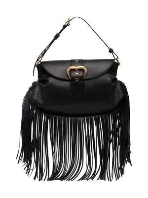 Pinko Jolene Fringed Shoulder Bag - Black