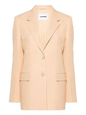 JIL SANDER Single-breasted Blazer With Notched Lapels - Nude