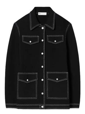 Tory Burch Topstitch Jacket - Black