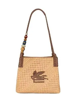 Etro Small Libra Beaded Shoulder Bag - Light Brown