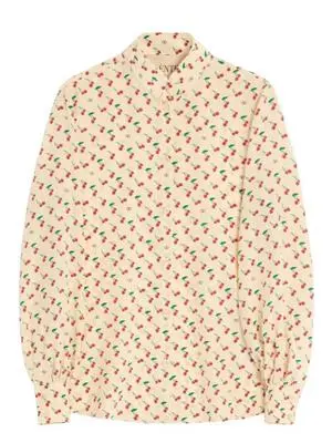 VALENTINO Valentino Cherryfic Printed Long-Sleeve Shirt