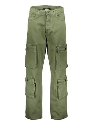 BARROW Logo Patch Cargo Jeans - Green