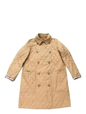 Burberry Double-breasted Quilted Jacket - Nude