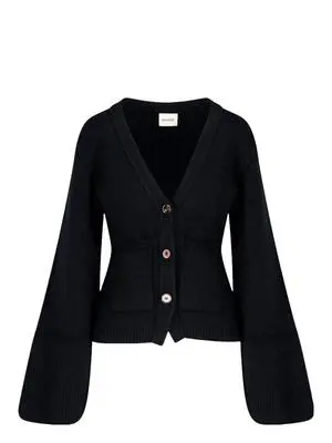 Khaite Khaite Scarlet V-Neck Cardigan Black