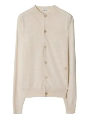 Burberry Burberry Logo Embroidered Buttoned Cardigan Nutmeg