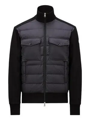 Moncler Panelled Zip-up Padded Jacket - Black