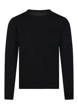 ROBERTO COLLINA Crew Neck Long Sleeve Sweater - Black